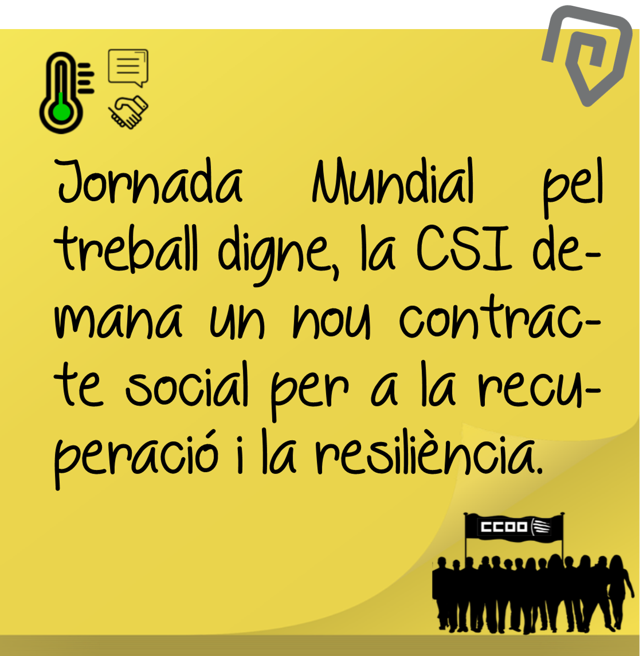 Jornada Mundial pel treball digne, la CSI demana un nou contracte ...