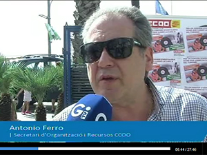 Entrevista de TV Girona a Antonio Ferro, secretario de Organización y ...
